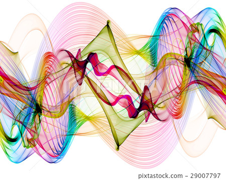 abstract colorful twisted net web waves - Stock Illustration [29007797 ...