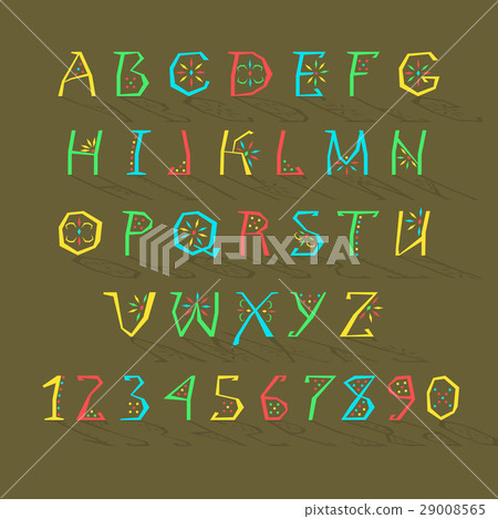 Colorful Geometric Alphabet - Stock Illustration [29008565] - PIXTA