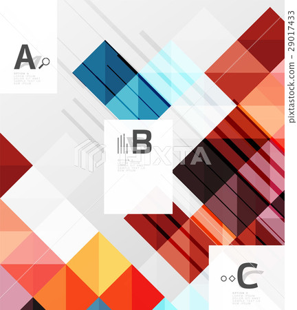 Square elements with infographics and options - Stock Illustration ...