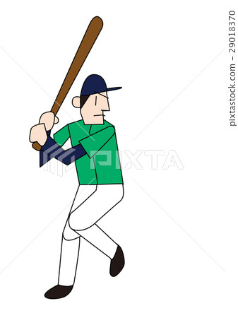 Baseball player, batter, right batter, slugger - Stock Illustration ...