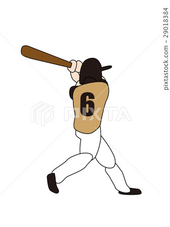 Baseball player, batter, right batter, home run... - Stock Illustration ...