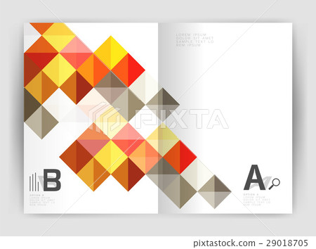 Vector square leaflet, business a4 print template - Stock Illustration ...