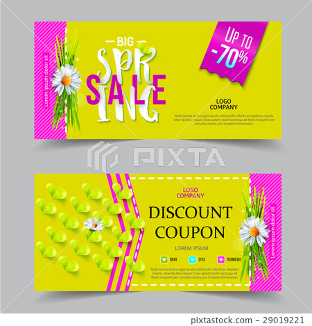 Spring sale coupon - Stock Illustration [29019221] - PIXTA