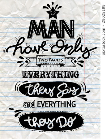 Hand drawn poster with funny but true quotes - Stock Illustration ...