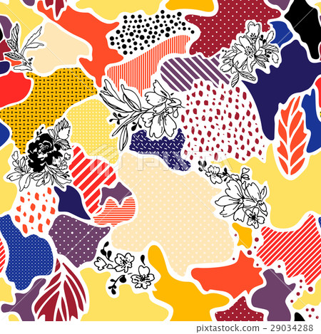 Abstract floral seamless pattern. Vector - Stock Illustration [29034288 ...