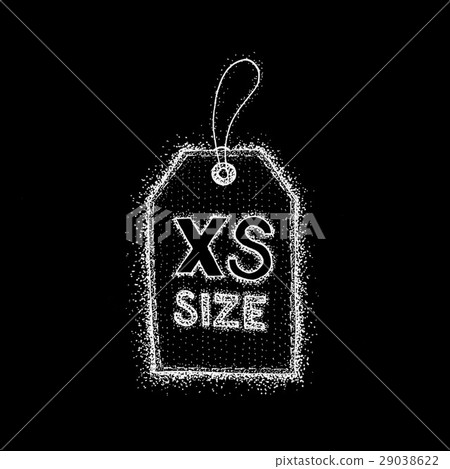 Extra Small Size Label over Black - Stock Illustration [29038622] - PIXTA