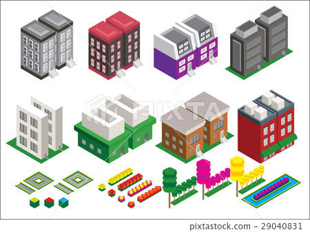 Set of the isometric vector elements - Stock Illustration [29040831 ...