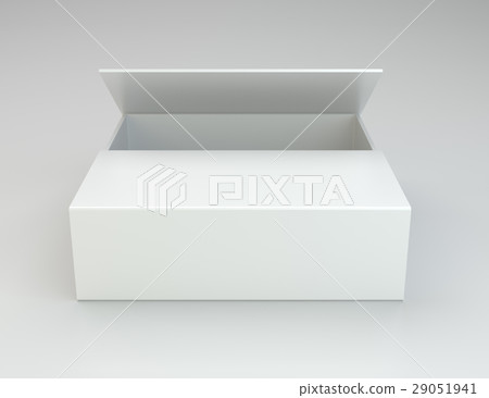 White open box on gray background. - Stock Illustration [29051941] - PIXTA