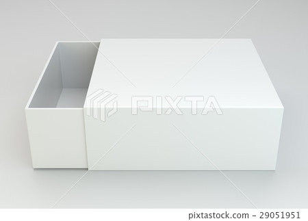 Empty open box on gray background. - Stock Illustration [29051951] - PIXTA