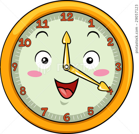 Mascot Clock Twenty After Twelve - Stock Illustration [29057123] - PIXTA