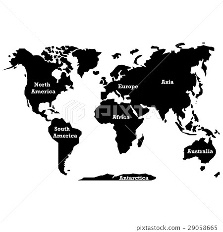 vector of World map - Stock Illustration [29058665] - PIXTA