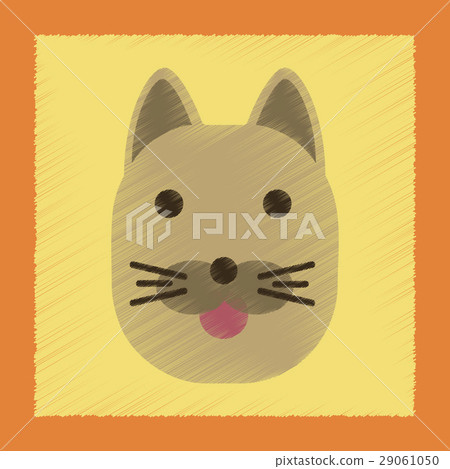 flat shading style icon cartoon cat-插圖素材 [29061050] - PIXTA圖庫