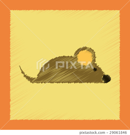 flat shading style icon pet mouse - Stock Illustration [29061846] - PIXTA