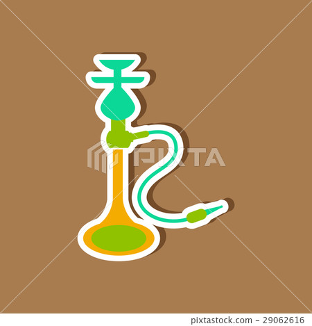 paper sticker on stylish background of smoke - Stock Illustration ...