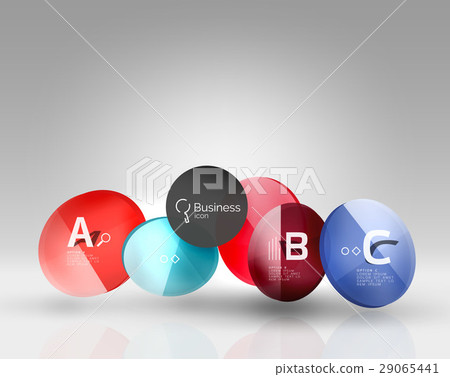 Colorful glossy circle infographics - Stock Illustration [29065441] - PIXTA