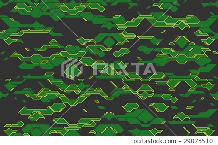 Seamless vector futuristic green techno texture - Stock Illustration ...