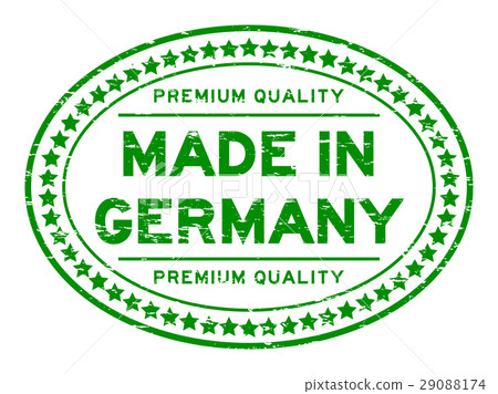 Grunge premium quality made in Germany rubber seal - Stock Illustration ...
