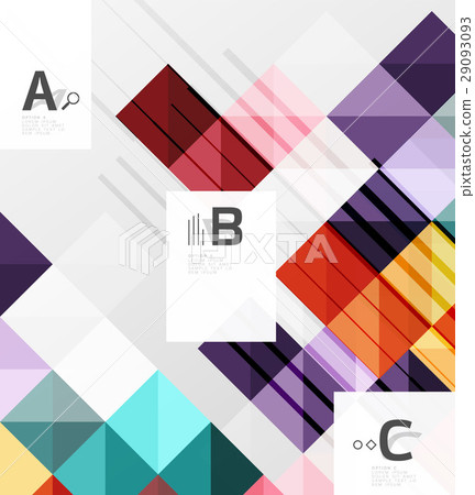 Square elements with infographics and options - Stock Illustration ...