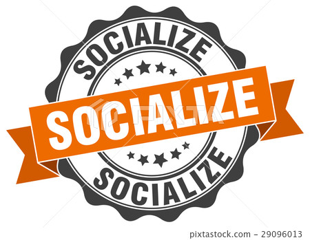 socialize stamp. sign. seal - Stock Illustration [29096013] - PIXTA