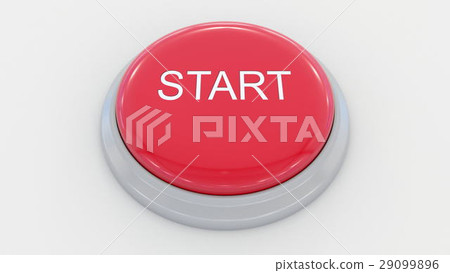 Big red button with start inscription. Conceptual - Stock Illustration ...