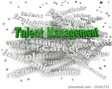 3d image Talent management word cloud concept - Stock Illustration ...