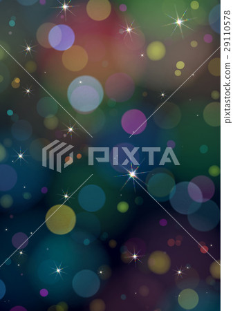 Colorful light floating on the black... - Stock Illustration [29110578 ...