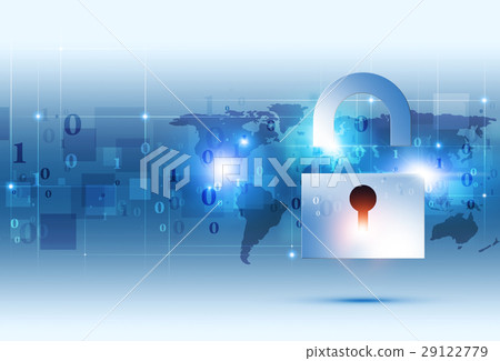 Concept Blue Security Lock - Stock Illustration [29122779] - PIXTA