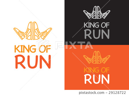 King of Run on Different Background. Fitness. - Stock Illustration ...