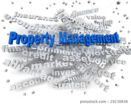 3d image Property Management word cloud concept - Stock Illustration ...