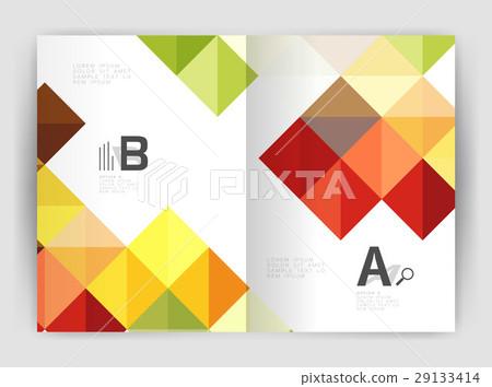 Vector square leaflet, business a4 print template - Stock Illustration ...