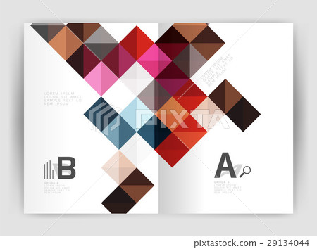 Vector square leaflet, business a4 print template - Stock Illustration ...