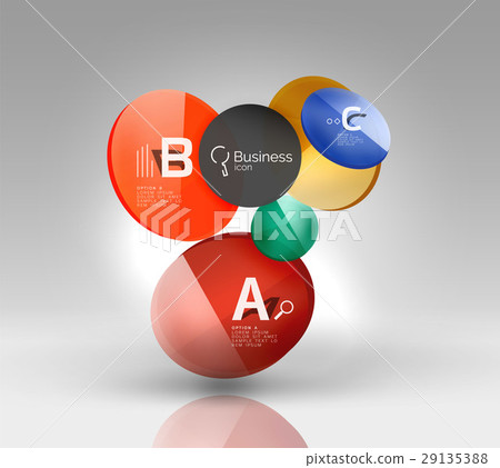 Colorful glossy circle infographics - Stock Illustration [29135388] - PIXTA