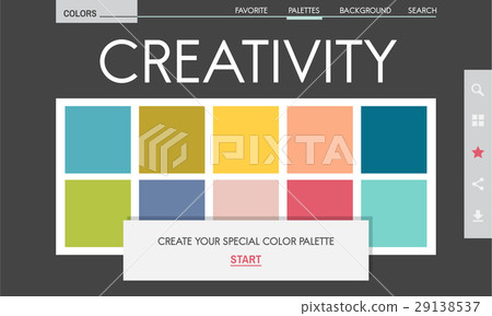 Colour Shade Design Colourful Palette Concept - Stock Illustration ...