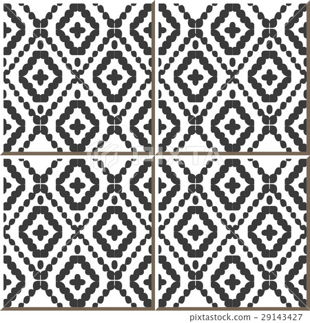 Ceramic tile pattern of diamond gray check cross - Stock Illustration ...