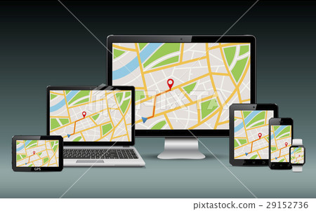GPS navigation devices template - Stock Illustration [29152736] - PIXTA