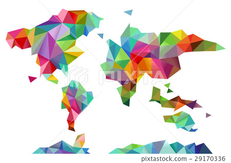 World Map Geometric Design - Stock Illustration [29170336] - PIXTA