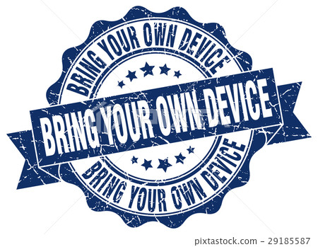 bring your own device stamp. sign. seal - Stock Illustration [29185587 ...
