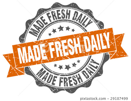 made fresh daily stamp. sign. seal - Stock Illustration [29187499] - PIXTA