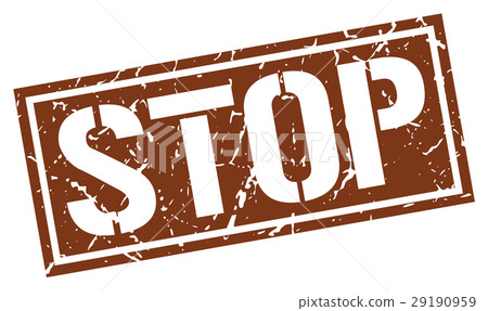 stop square grunge stamp - Stock Illustration [29190959] - PIXTA