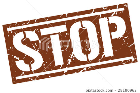 stop square grunge stamp - Stock Illustration [29190962] - PIXTA