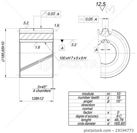 Sketch of wheel with circle diameter-插圖素材 [29194773] - PIXTA圖庫