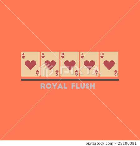 flat icon on stylish background royal flush - Stock Illustration ...