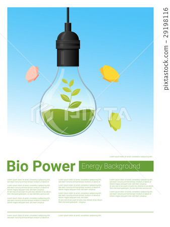 Energy concept background with bio energy - Stock Illustration ...