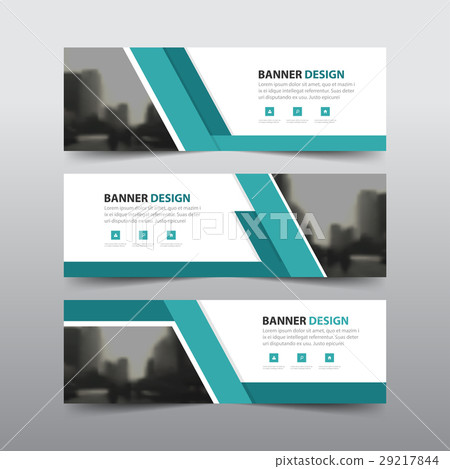 corporate business banner template blue triangle - Stock Illustration ...