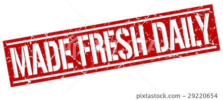 made fresh daily square grunge stamp - Stock Illustration [29220654 ...
