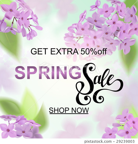 Vector web banners with lilac flowers. - Stock Illustration [29239803 ...