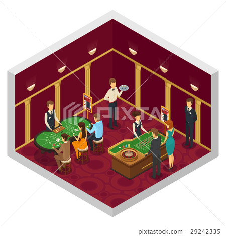 Colored Casino Isometric Interior - Stock Illustration [29242335] - PIXTA