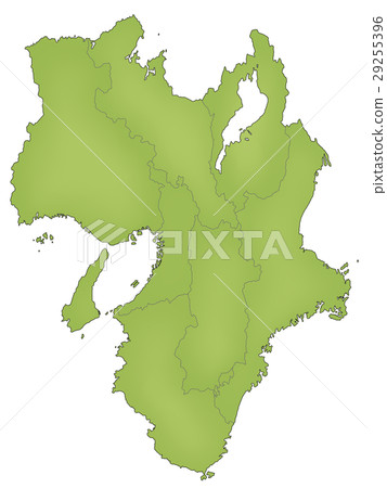 Kinki area Kansai map - Stock Illustration [29255396] - PIXTA
