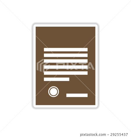 paper sticker on white background legal document - Stock Illustration ...