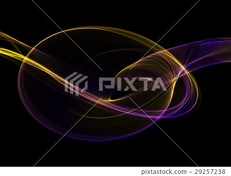 abstract colorful wavy smoke flame over black - Stock Illustration ...